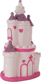 Dětská stolní LED lampička růžový zámek Castle - 16*11*24 cm