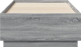 Rám postele šedý sonoma 90 x 190 cm kompozitní dřevo 3209756