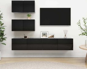 vidaXL 4dílný set TV skříněk dřevotříska [3078710] Barva: dub sonoma