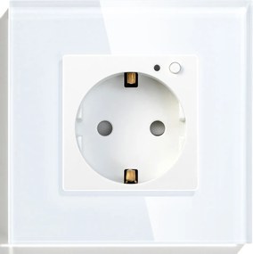 ZigBee zásuvka Tuya Smart rámeček sklo Rtx bílé