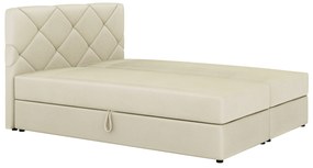 Manželská postel Boxspring 160x200 cm Karum Comfort (béžová) (s roštem a matrací). 1056030
