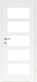 Classen Lukka Interiérové dveře M3 rámové, 80 P, 846 × 1985 mm, fólie, pravé, bílé, prosklené