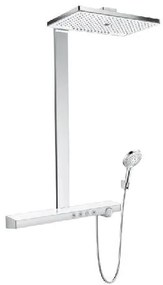 Hansgrohe Rainmaker Select - Sprchový set Showerpipe 460 s termostatem, 3 proudy, EcoSmart 9 l/min, bílá/chrom 27029400