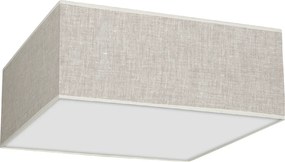 Stropní svítidlo Lino Square, 1x lněné stínítko, (bílé plexisklo), (50cm)