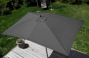Slunečník Florida 2x3m - polyester/dřevo 6kg - antracit