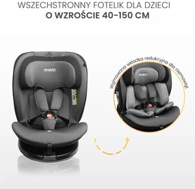 CARETERO autosedačka MOKKI I-SIZE GREY (40-150)