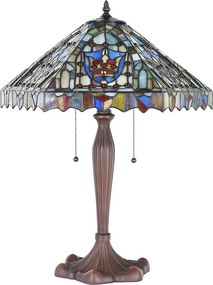 Stolní lampa Tiffany Aubrie - 47x60 cm E27/max 2x60W