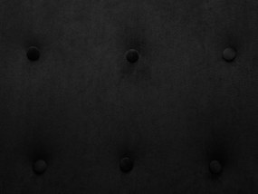 Černé čalouněné křeslo s podnožkou samet VEJLE Beliani
