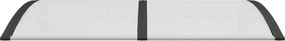 vidaXL Vchodová stříška černá a průhledná 150 x 75 cm polykarbonát [153576]