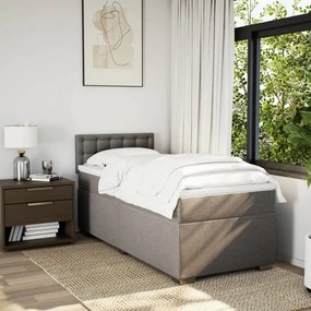Box spring postel s matrací taupe 80x200 cm textil 3288033
