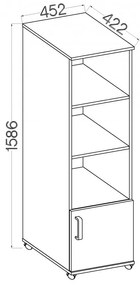 Falco Kontejner Matylda 220 světle šedá