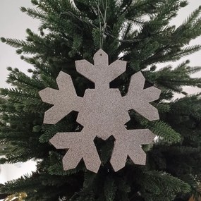 Vánoční ozdoba vločka I, pr. 80 cm, stříbrná, překližka, venkovní