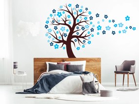 Nalepte.cz Strom s modrými květy 122 x 75 cm
