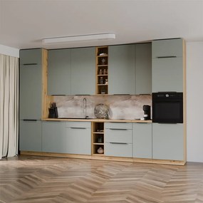 ARIA st | horní kuchyňská skříňka 60x60 GN-90 2F (90°) rohová s policemi | VYSOKÁ | 60x60 cm | artisan/aquamarine