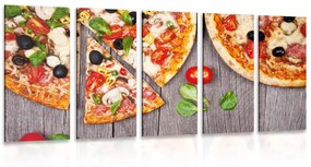 5-dílný obraz pizza Varianta: 200x100