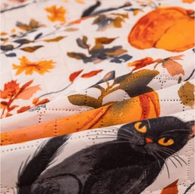 Přehoz na postel CATS AND PUMPKINS, barevný Rozměr: 170 x 210 cm