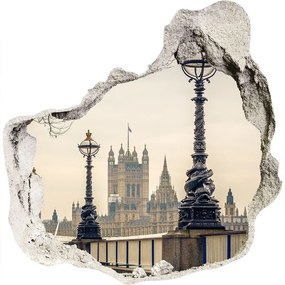 Wallmuralia Fototapeta díra na zeď 3D Londýn podzim 75x75 cm