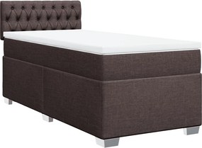 Box spring postel s matrací tmavě hnědá 90x190 cm textil 3288053