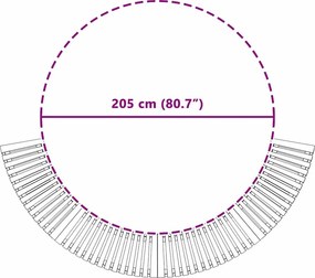 vidaXL Obložení vířivky půlkruhové Hnědá 272 x 120 x 55,5 cm [4108127]