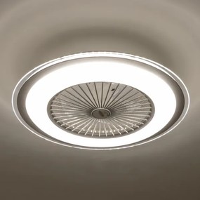 Brilagi - LED Stmívatelné svítidlo s ventilátorem RONDA LED/48W/230V stříbrná+DO