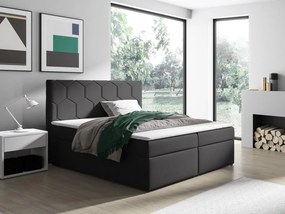 Eka Kontinentální čalouněná postel MEDOX - Trinity (180x200 cm) Barva látky Trinity: Černá (Trinity 2316)