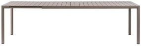 Nardi Světle hnědý plastový rozkládací zahradní stůl Tevere 211/275 x 100 cm