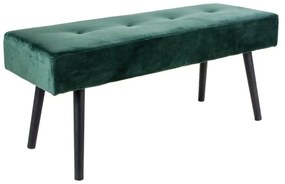 Designová lavice Elaina, zelený samet