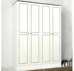 Designová šatní skříň Raisie II 194 cm bílá