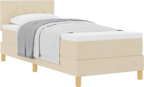 Postel s boxspringem s polštářem Krémová 80 x 200 cm textil 3338956