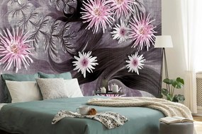 Samolepící tapeta květiny na nádherném pozadí - 375x250 cm