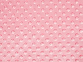 Biante Hřejivé ložní povlečení Minky 3D puntíky MKP-011 Světle růžové Prodloužené 140x220 a 70x90 cm