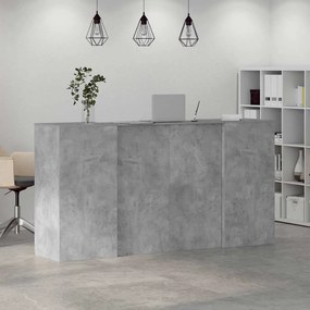 Recepční stůl betonově šedý 200x50x103,5 cm kompozitní dřevo 3324181