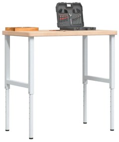 Pracovní stůl 100 x 60 x (73–99,5) cm masivní dub obdélníkový 3309701