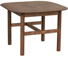 Tmavě hnědý dubový konferenční stolek ROWICO HAMMOND 62 x 62 cm