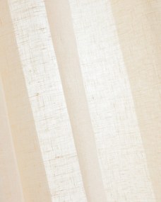 Závěs s řasící páskou barva krémová látka poloprůhledná, pletený vzor