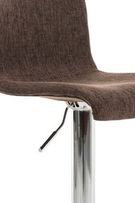 Sada 2 barových židlí Hoover látka chromovaná konstrukce – hnědá