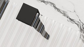 Rea Aero Intimo, sprchová zástěna 90x200 cm, 8mm čiré sklo, černý profil, REA-K4123