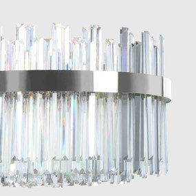 Závěsný LED křišťálový lustr APP1514-CP80 stříbrný/neutrální bílá