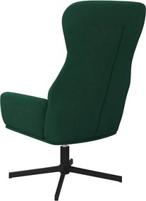 Relaxační křeslo tmavě zelené samet 341110