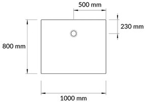 Kermi Koralle Sprchová vanička Anti-Slip 100 x 80 cm, bílá BDEXD1000805K