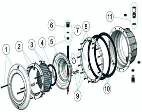 Astralpool Upevňovací klip a matka pro uchycení krytu světla VA, AstralPool, Led/300W