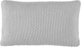 Polštář Nordic Knit z organické bavlny 30 x 60 cm stříbrný