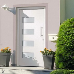 vidaXL Vchodové dveře hliník a PVC 100 x 200 cm [3056818] Barva: Bílá