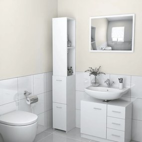 Koupelnová skříňka bílá 25x26,5x170 cm kompozitní dřevo - Default Title