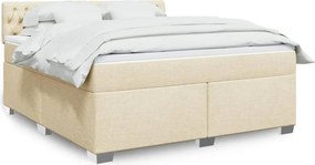 Box spring postel s matrací krémová 180x200 cm textil 3285979