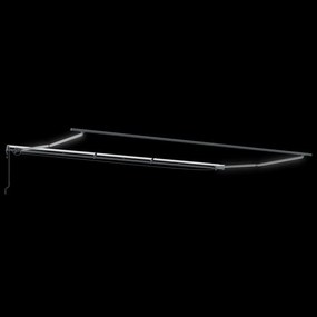 Automatická zatahovací markýza s LED antracit a bílá 600x300 cm 3310246