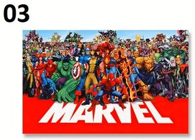 Obraz s motivem Marvel Superhrdinové, více motivů Motiv: 03, Rozměry (cm): 100x150 cm