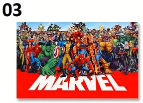 Obraz s motivem Marvel Superhrdinové, více motivů Motiv: 03, Rozměry (cm): 80x120 cm