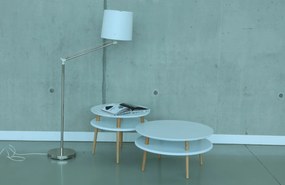 Světle šedý lakovaný konferenční stolek RAGABA UFO 45 x 70 cm