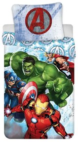 Jerry Fabrics Bavlněné povlečení Avengers Heroes, 140 x 200 cm, 70 x 90 cm